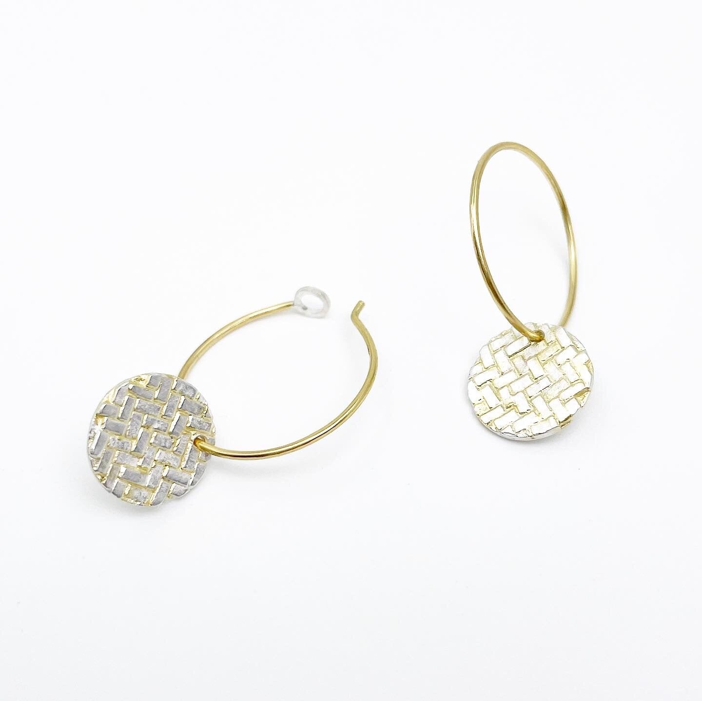 Sugar Brick DIsc Hoops by Kelsey Simmen – Aster Jewelers